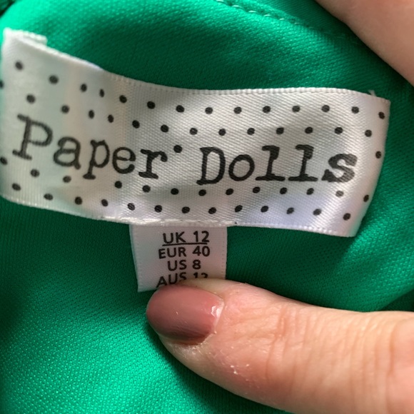 Paper Dolls | Dresses | Paper Dolls Pencil Dress Emerald Green Sz 8 ...